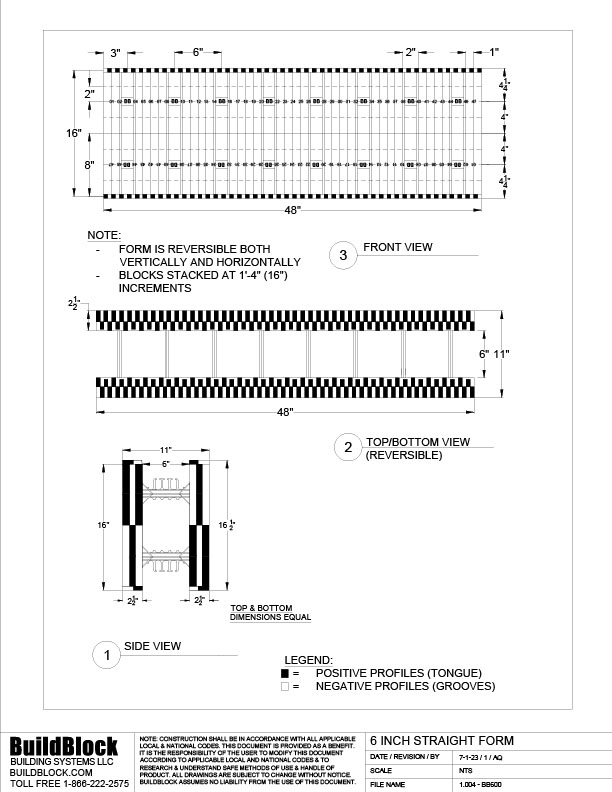 1.004 - BB600 6 Inch Straight Block (PDF)