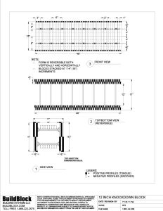 1.009 - BL1200 12 Inch Knockdown Block (DWG) - BuildBlock Insulating ...