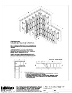 1.103 - BB600 6 inch 90 Degree Field Cut (DWG) - BuildBlock Insulating Concrete Forms
