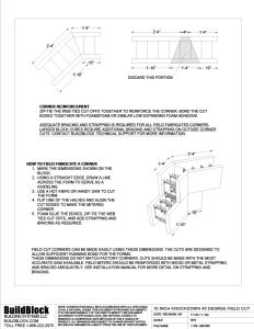 1.109 - BL1000 10 Inch Knockdown 45 Degree Field Cut (DWG) - BuildBlock Insulating Concrete Forms