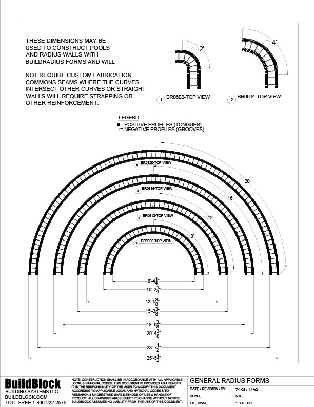 1.500 - BR General Radius Form (PDF) - BuildBlock Insulating Concrete Forms