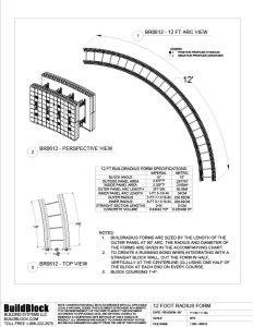 1.505 - BR612 12 Foot Radius Form (DWG) - BuildBlock Insulating ...