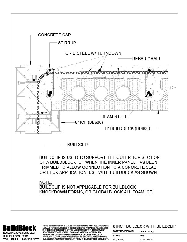 1.701 - BD800 8 inch BuildDeck with BuildClip (DWG) - BuildBlock ...