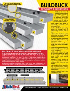 BuildBuck ICF Door & Window Bucking