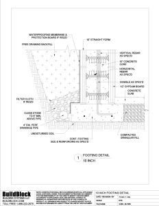 3.009 - BL1000 10 inch Footing Detail (DWG)