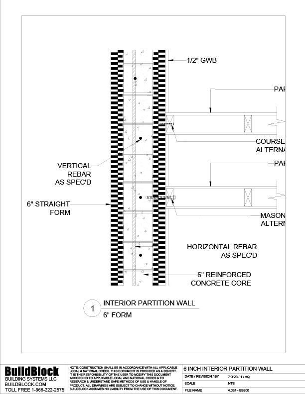 4.024 - BB600 6 inch Interior Partition Wall (PDF) - BuildBlock ...