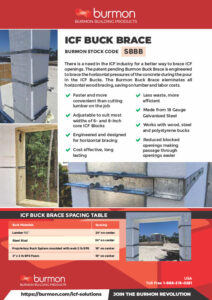 Burmon ICF Buck Brace Brochure 2