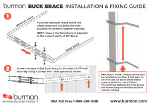 Burmon ICF Buck Brace Brochure - BuildBlock Insulating Concrete Forms