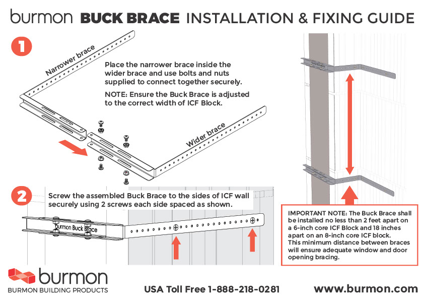 Burmon ICF Buck Brace Brochure - BuildBlock Insulating Concrete Forms