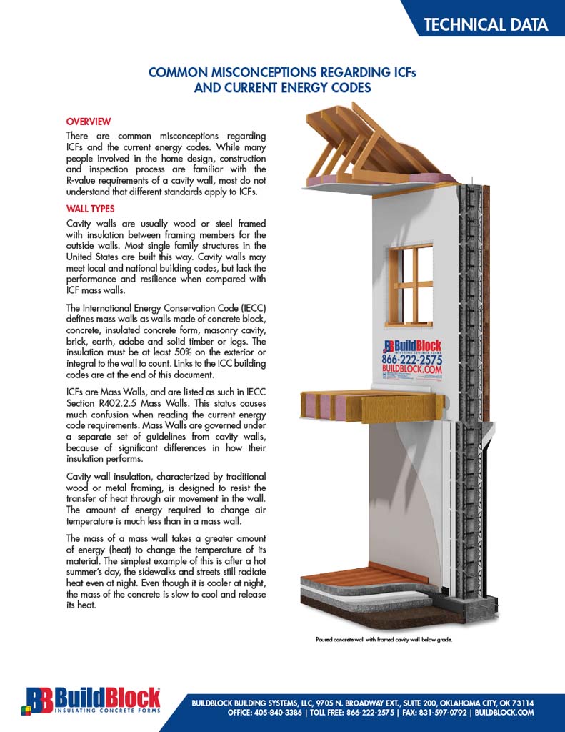 Common Misconceptions Regarding ICFs and Current Energy Codes